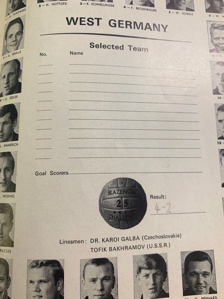 Original 1966 World Cup Final Programme – Central Sports Memorabilia UK